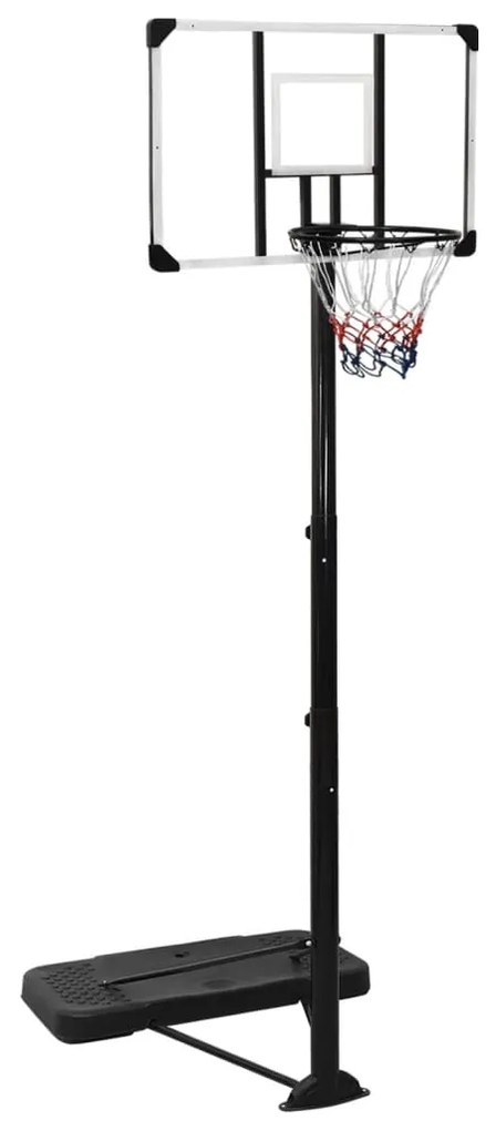 vidaXL Basketbalový koš s průhlednou deskou 256–361 cm polykarbonát