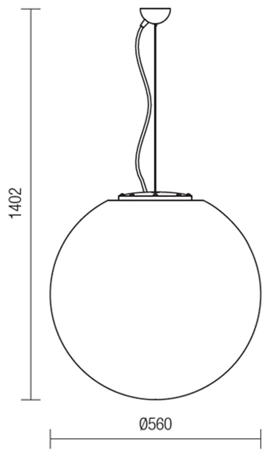 Redo 9976 závěsné svítidlo Baloo opal, E27, ø56cm