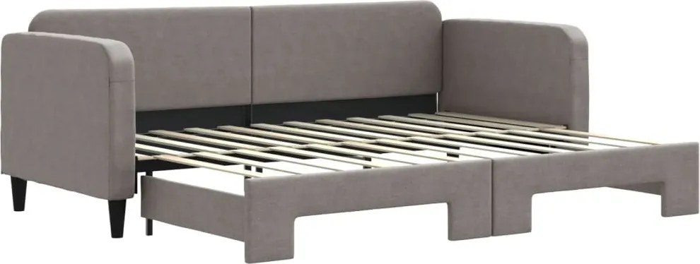 Válenda s přistýlkou taupe 80 x 200 cm textil 3196814