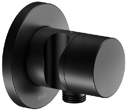 Keuco IXMO - Ventil pod omítku pro 2 spotřebiče, s připojením hadice a držákem sprchy, matná černá 59556370201