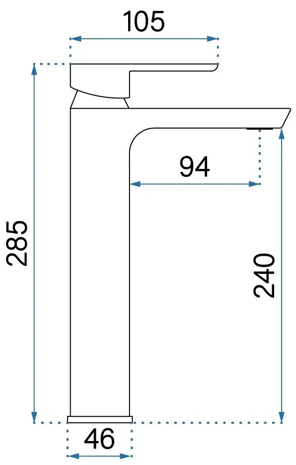 Rea Argus, vysoká umyvadlová baterie h-285, měděná matná, REA-B3006
