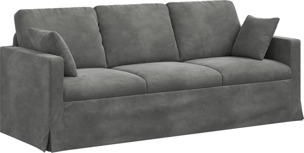Set pohovek 2 ks Tmavě šedá samet 3407596