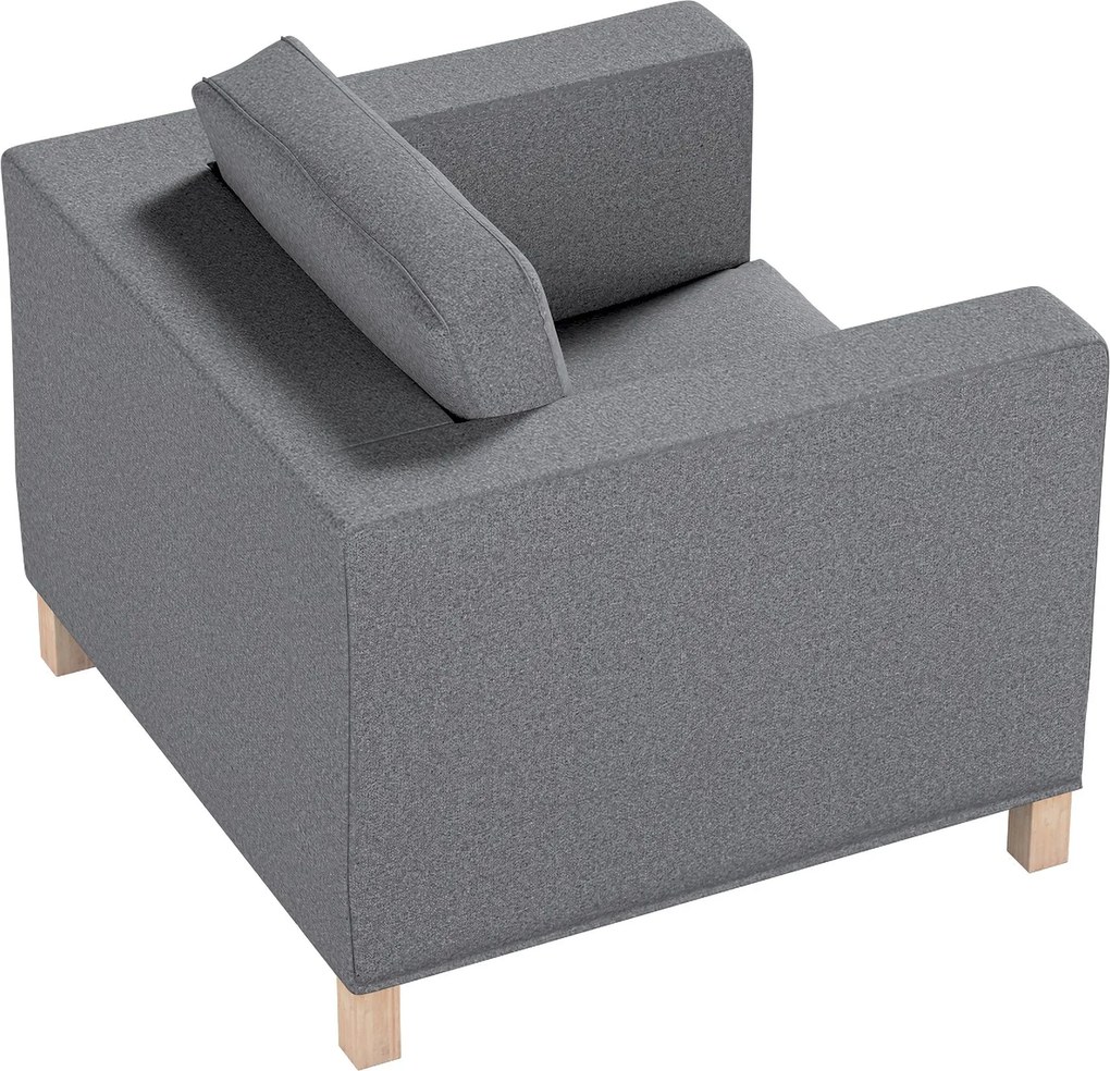 Potah na křesko IKEA Karlanda, krátký barva šedá látka pletený vzor
