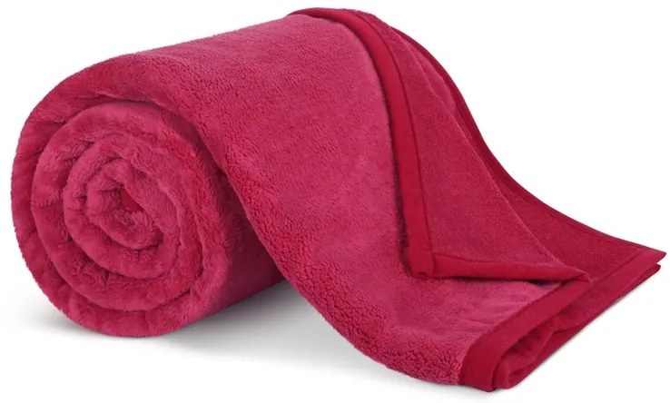 Bellatex Přikrývka Korall micro jednolůžko 150x200 cm Víno Bordová