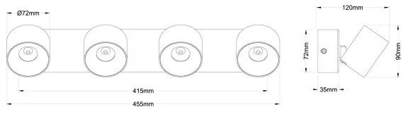 Globo 56961-4S - LED Bodové svítidlo RAE 4xLED/6W/230V