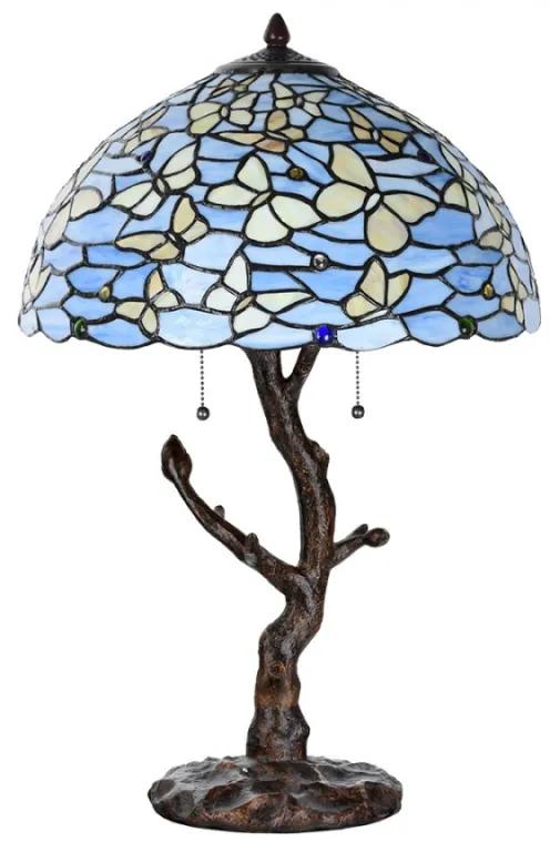 Stolní lampa Tiffany Nolace s motivem motýlů – 40x60 cm