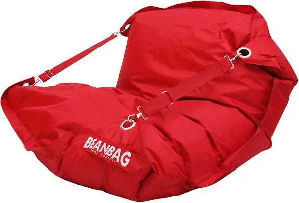 BeanBag Sedací pytel 189x140 comfort s popruhy scarlet rose