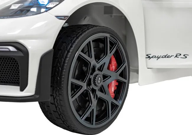 Elektrické autíčko Porsche Spyder RS 718 Lakýr bílé
