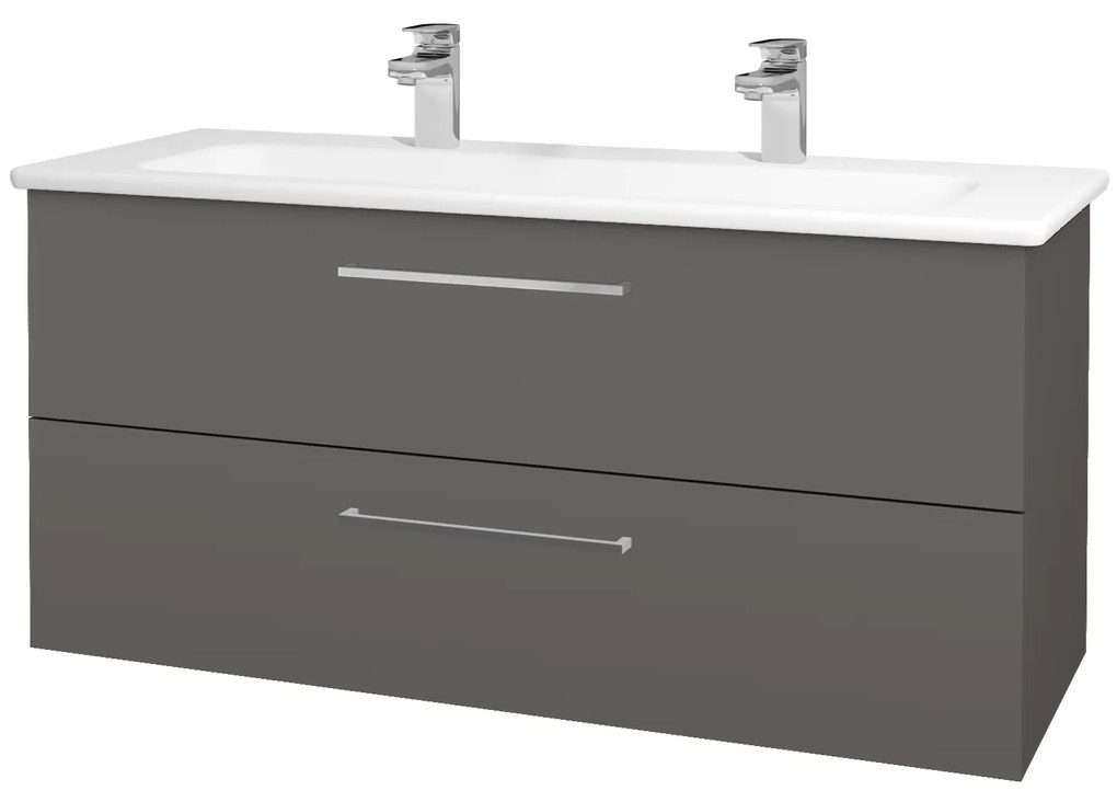 Dřevojas Koupelnová skříň GIO SZZ2 120 Varianta: D16  Beton tmavý / Úchytka T01 / D16 Beton tmavý