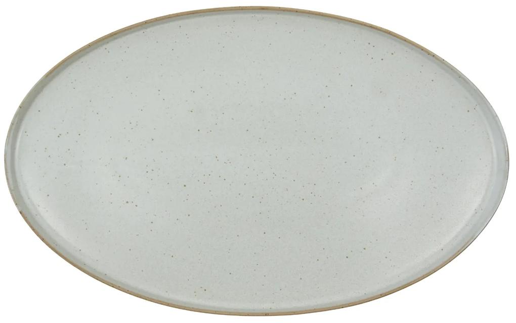 OnaDnes -20% House Doctor Bílý kameninový servírovací talíř Pion 30,9 x 19,6 cm