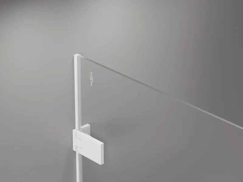 Mexen Lunar-F, skládací sprchový kout levý 80 x 70 cm, 8mm čiré sklo, bílý profil, 836-080-070-20-00-L
