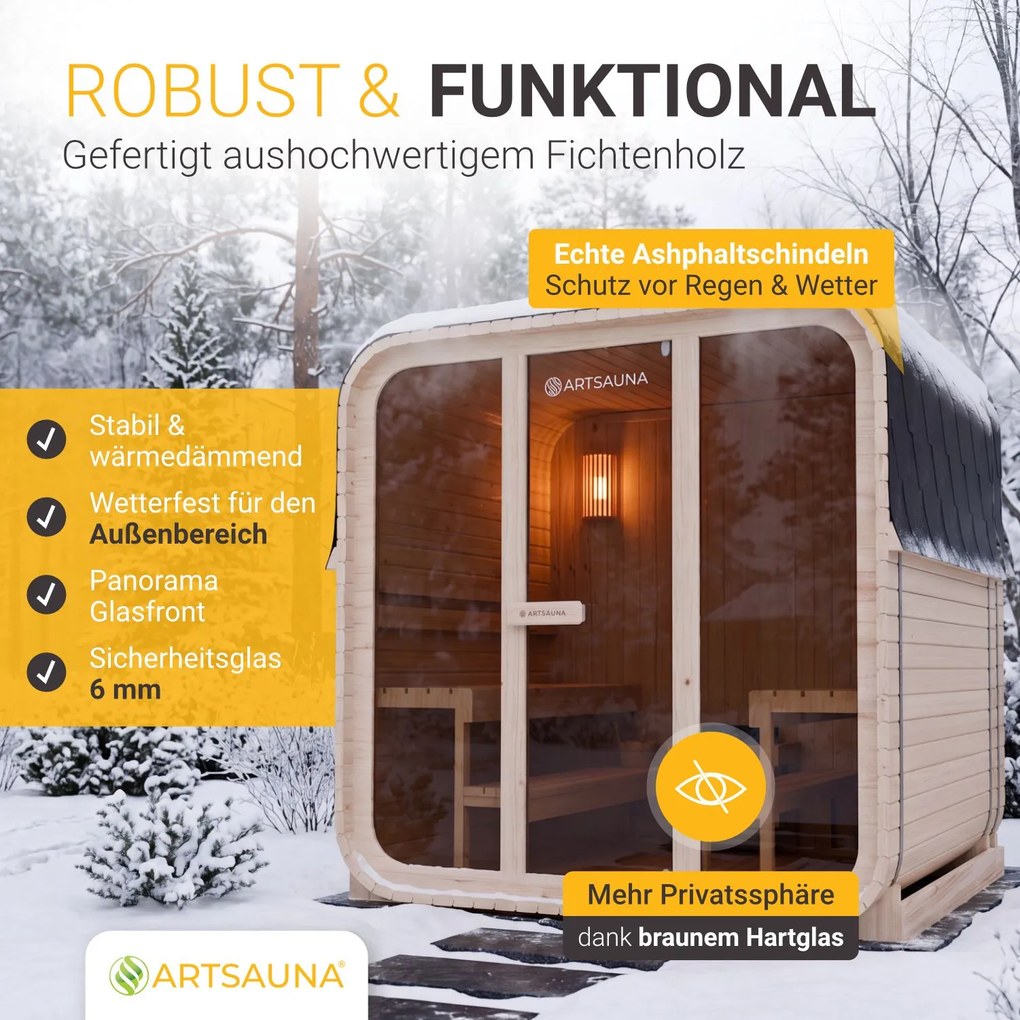 Artsauna Venkovní sauna Cube Fjora L