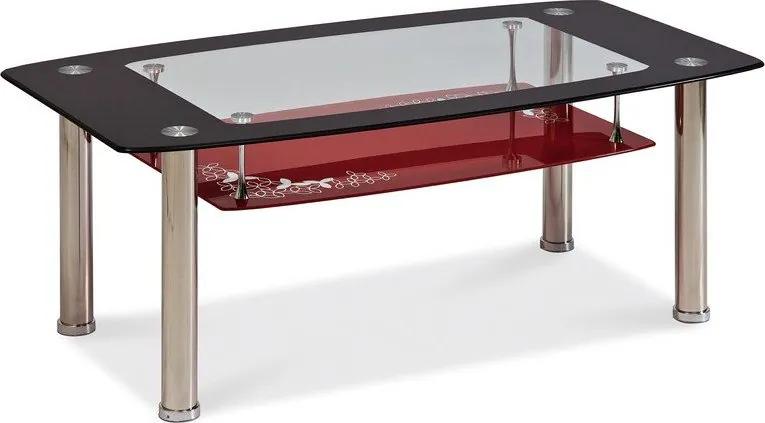 Casarredo Konferenční stolek TWIST C červená polička