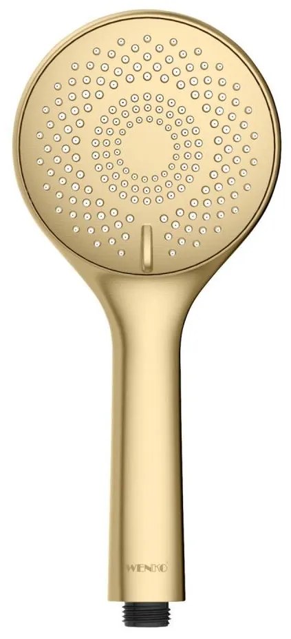 WENKO 26180100 - Sprchová hlavice WATERSAVING SYSTEM 11x11 cm zlatá 26180100