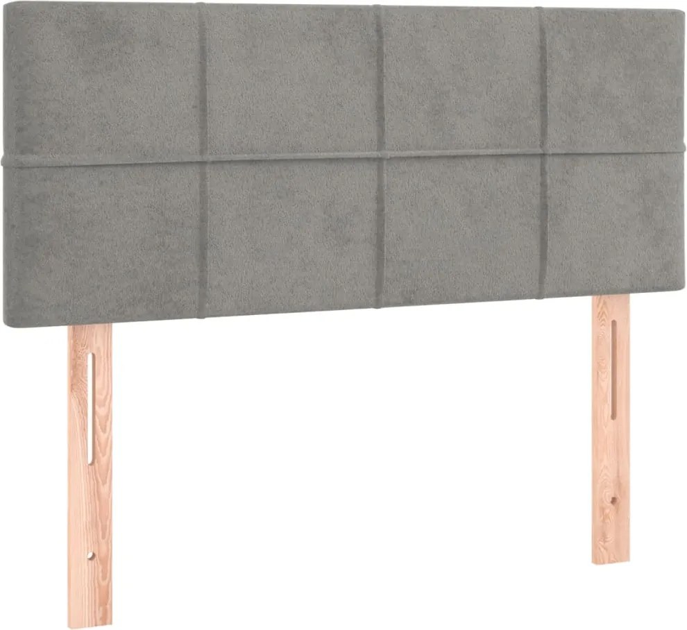 Box spring postel s matrací světle šedá 120x190 cm samet 3269837