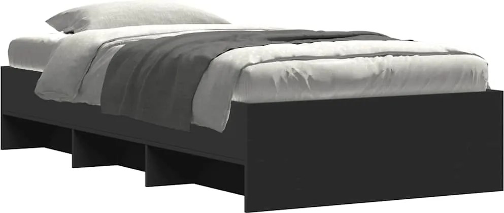 Rám postele černý 90 x 200 cm kompozitní dřevo 3295675