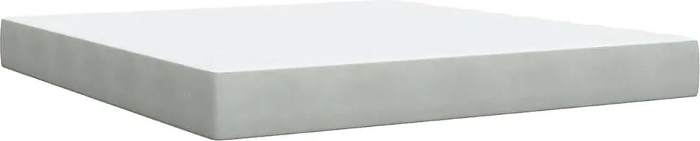 Box spring postel s matrací světle šedá 180x200 cm samet 3287818