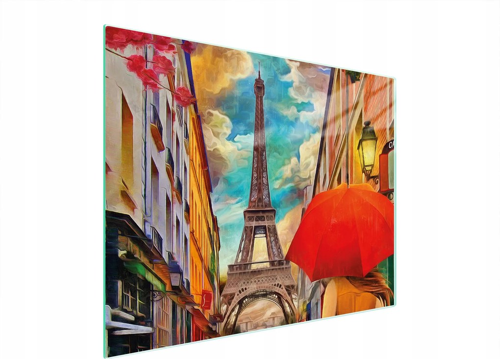 Skleněná Krájecí Deska 52x40 Paříž Tvrzené Sklo