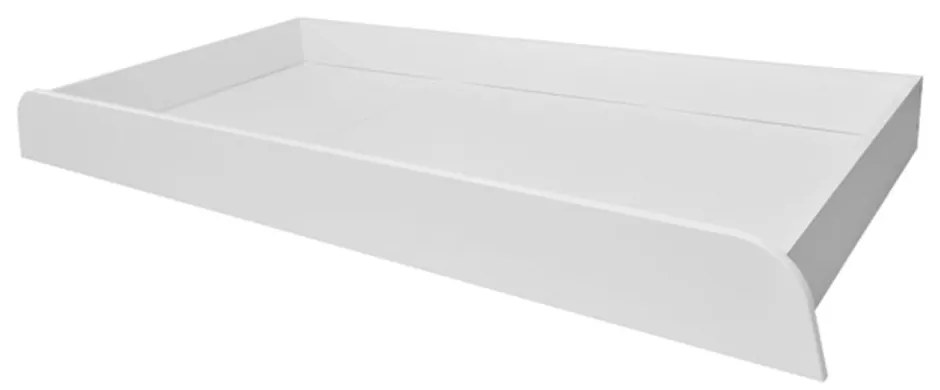 Bílá úložná police na kolečkách pod postel z kolekce BELLAMY UP, 70 x 120 cm