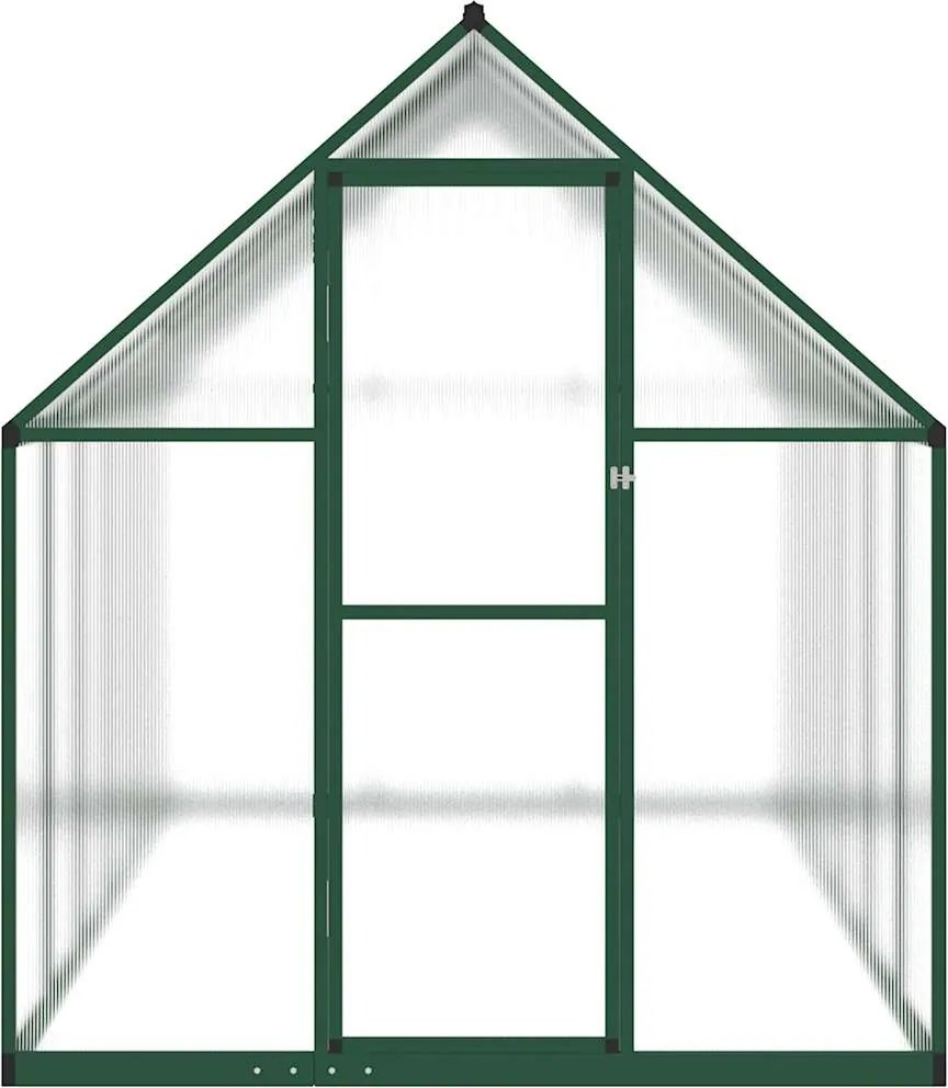Skleník s podkladovým rámem zelený 334 x 169 x 195 cm hliník 3266327