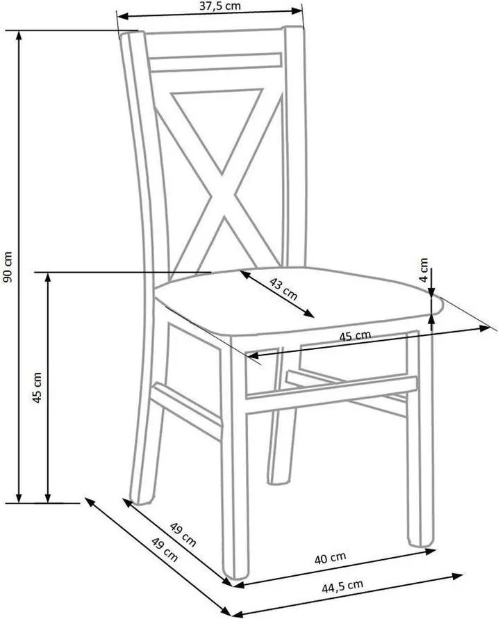 Jídelní židle Darius II, tmavý ořech