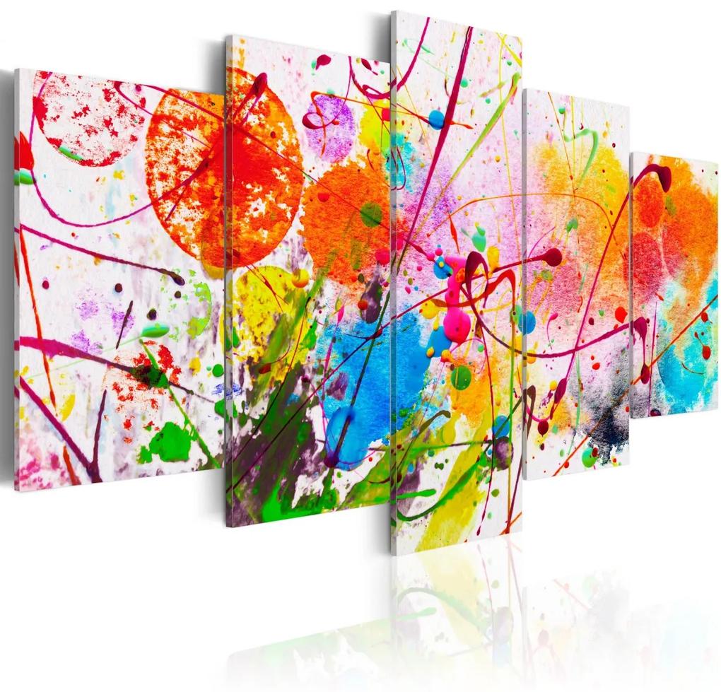 Pětidílné obrazy - barevné léto (200x100 cm) - Murando DeLuxe