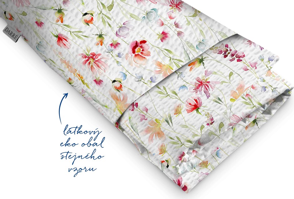 Krepové povlečení Květy Velikost: 140 x 220 + 70 x 90