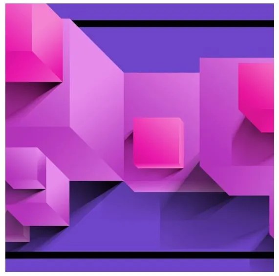 Obraz fialových krychlí (30x30 cm), 40 dalších rozměrů