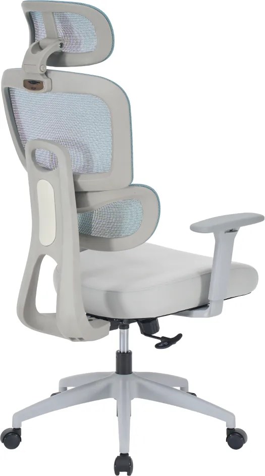 Ergonomická kancelářská židle NEONIT - neomint síťovina / šedá látka / nosnost 150 kg