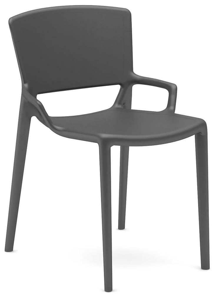 Židle Fiorellina - neperforovaná Barva sedáku a opěradla z recyklovaného plastu: Anthracite IS011
