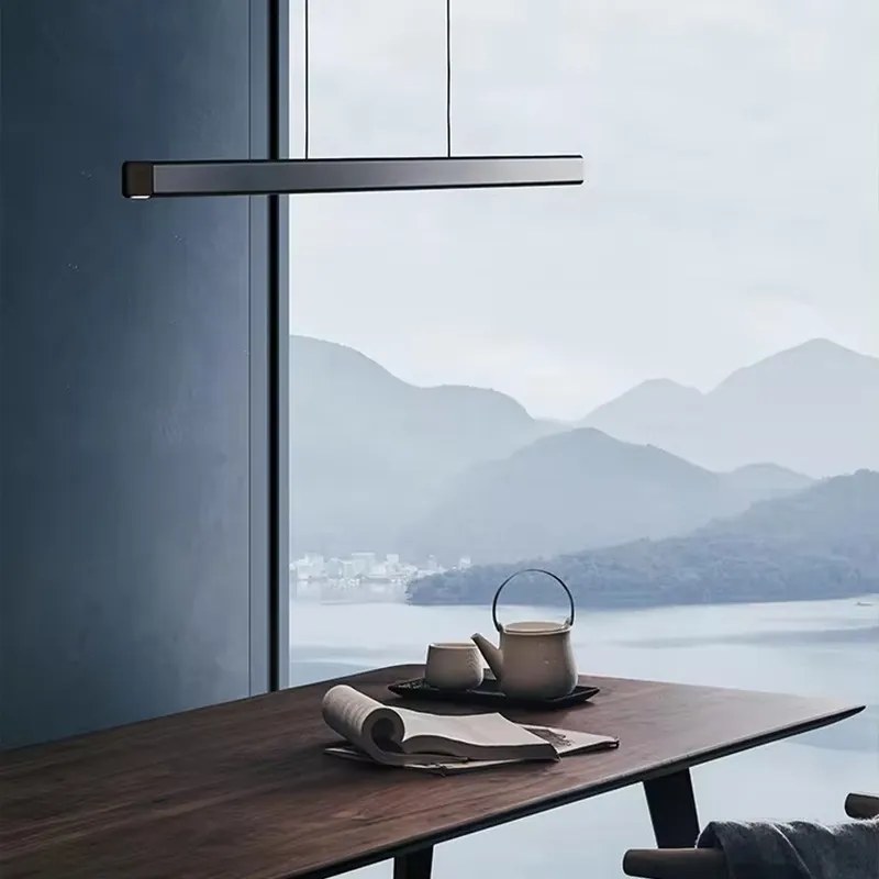Závěsný LED lustr APP1447-CP 80 cm černý/neutrální bílá