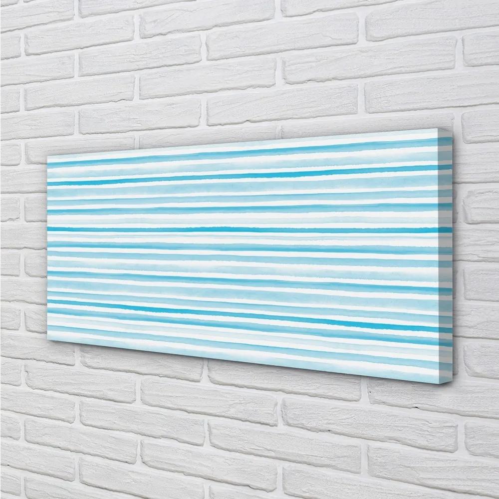 Obrazy na plátně modré pruhy 120x60 cm