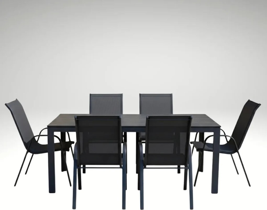 Vikio Venkovní zahradní set 190x90 pro 6 osob DK303-190 antracit