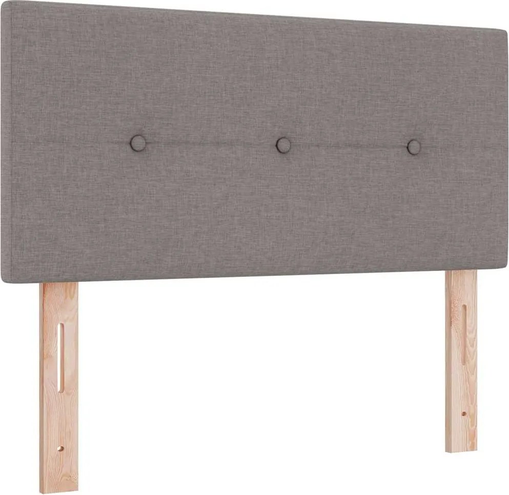 Postel s boxspringem s čelo Taupe 90 x 200 cm textil 3338661