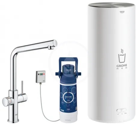 Grohe Red - Dřezová baterie Duo s ohřevem vody a filtrací, zásobník L, chrom, 30325001