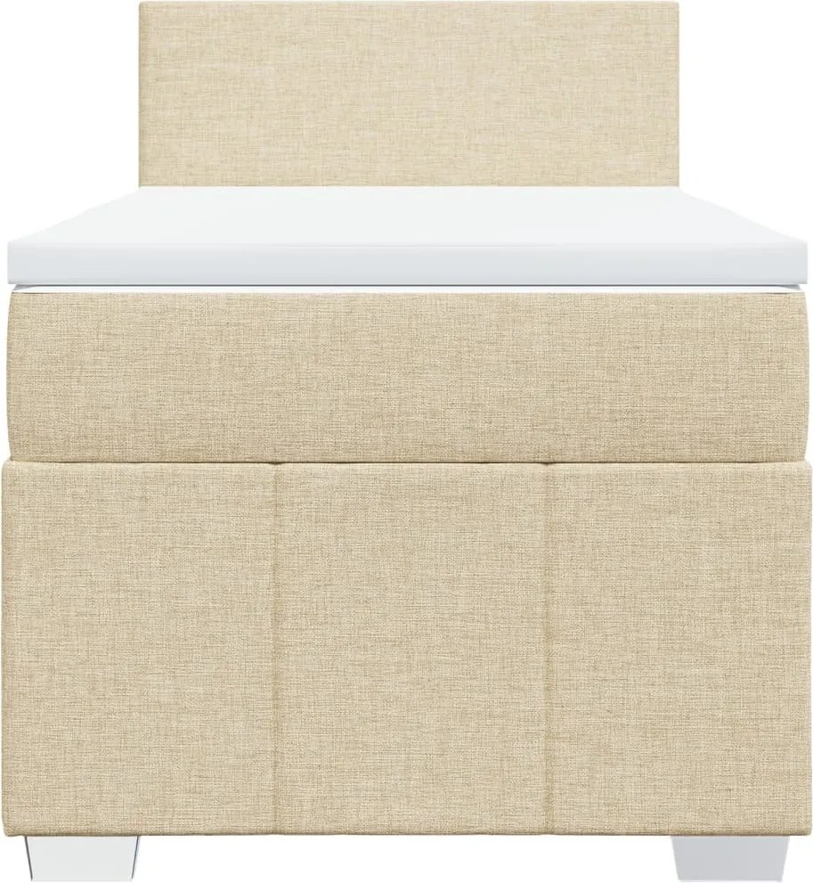 Box spring postel s matrací krémová 80 x 200 cm textil 3289193