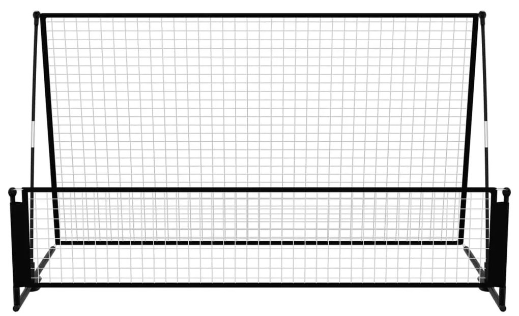 Fotbalový rebounder 2 v 1 202 x 104 x 120 cm ocel - Default Title