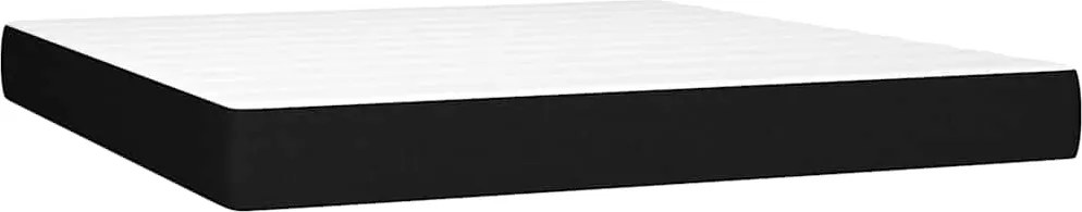 Box spring postel s matrací a LED černá 180x200 cm textil 3133415