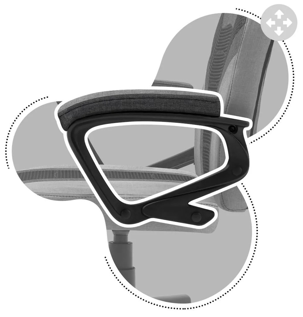Dětská herní židle Rover 1 (černá + šedá)