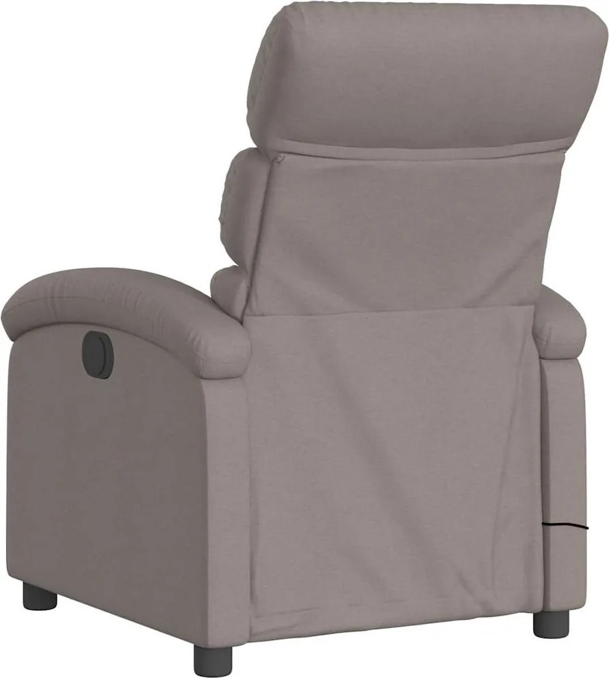 Elektrické masážní polohovací křeslo taupe textil 3203974