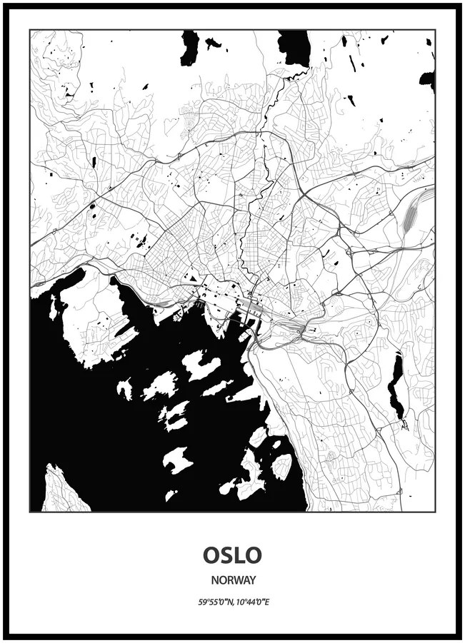 Plakát Mapa města (více variant měst) Rozměr plakátu: 40 x 50 cm, Město: New york