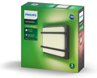 Nástěnné LED svítidlo Philips Petronia 17394/93/P0 12W 2700K teplá bílá IP44