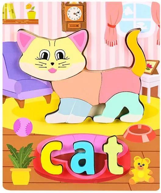 GFT Anglické puzzle pro nejmenší - kočička - AKCE!