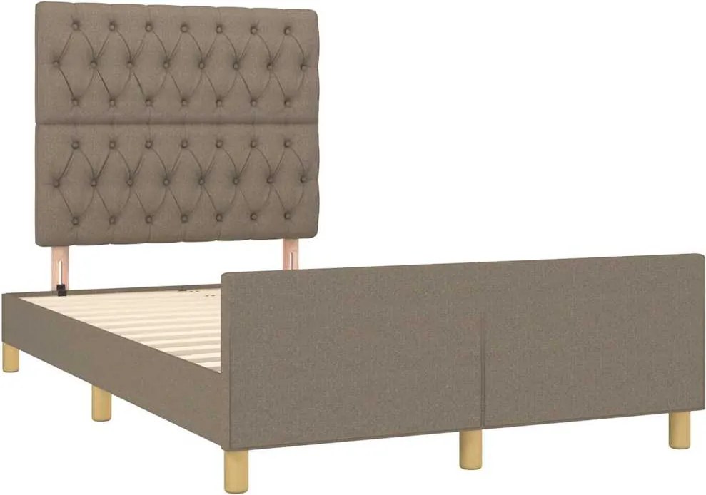 Rám postele bez matrace taupe 120 x 200 cm textil 3125288