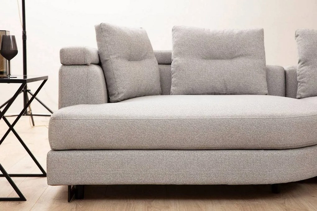 Designová rohová sedačka Katela světle šedá