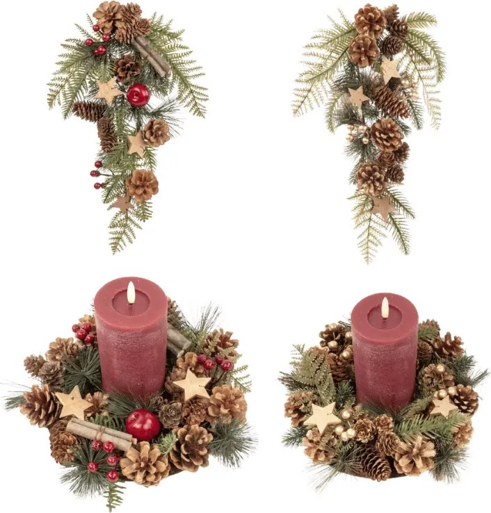 Kreativní sada DIY CHRISTMAS pro výrobu věnců a dekorací - různé varianty