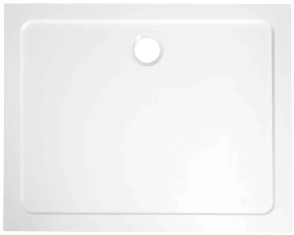 Aqualine - Sprchová vanička TECMI 100x80x3 cm, bílá PQ10080