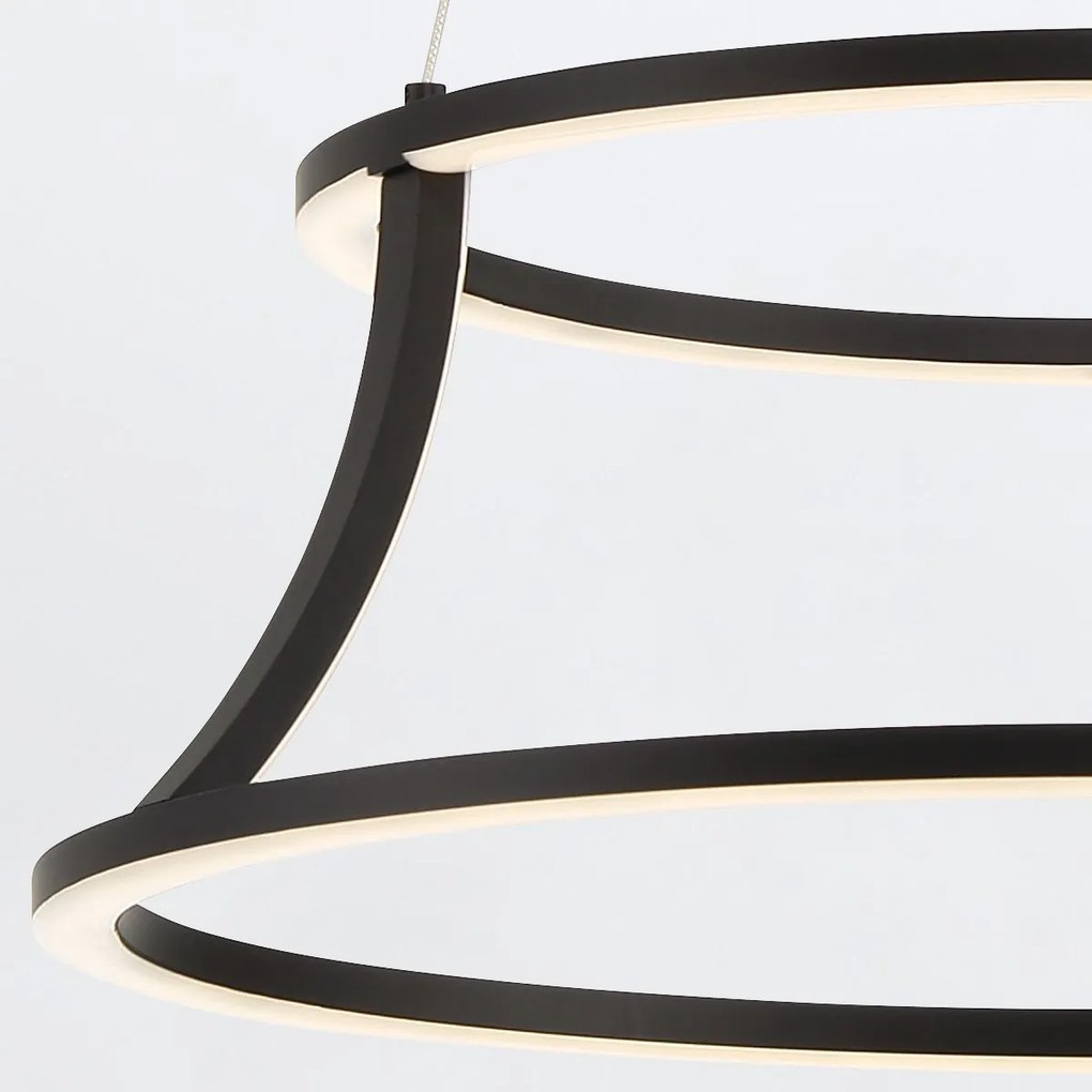 Designový černý lustr EUROfase CADOUX P BK/LED 54W/3000K