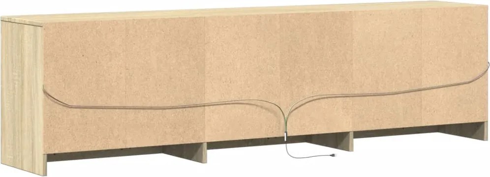 TV skříňka s LED dub sonoma 180 x 34 x 50 cm kompozitní dřevo 3307928