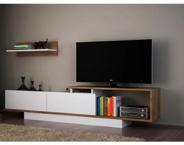 Sconto TV stěna ASOS ořech/bílá